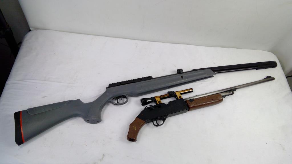 Gray Pellet Rifle, Powermaster 66 Bb Gun With Scope | Property Room