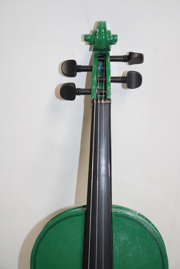 Green Violin With Case | Property Room