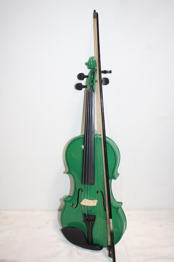 Green Violin With Case | Property Room