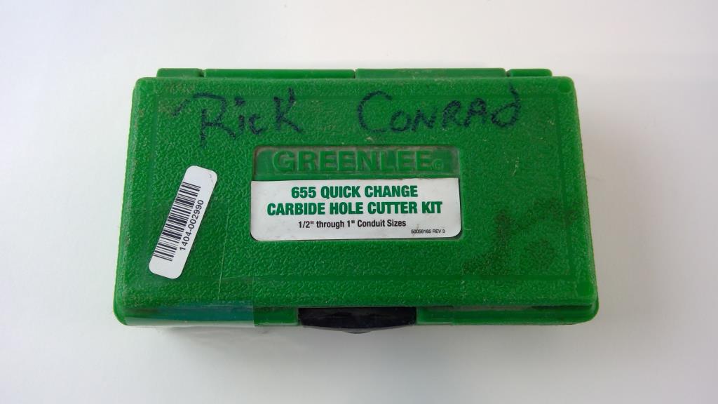 Greenlee 655 Quick Change Carbide Hole Cutter Kit | Property Room