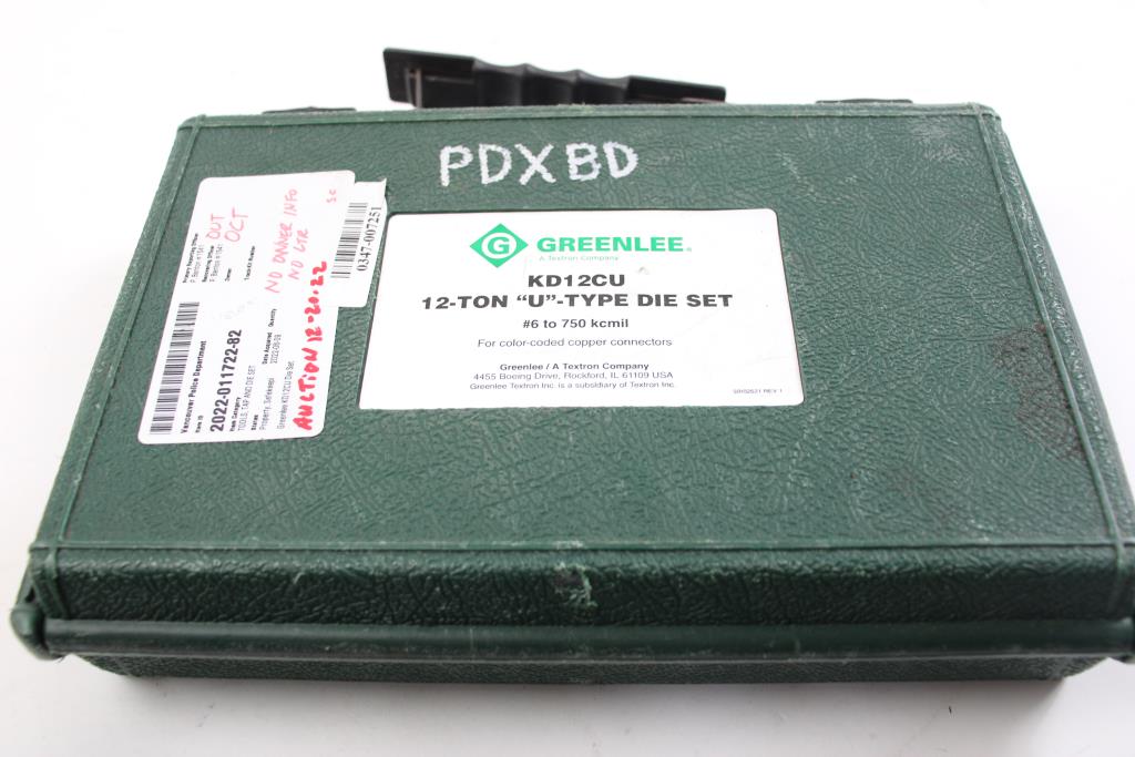 Greenlee U-Type Die Set | Property Room