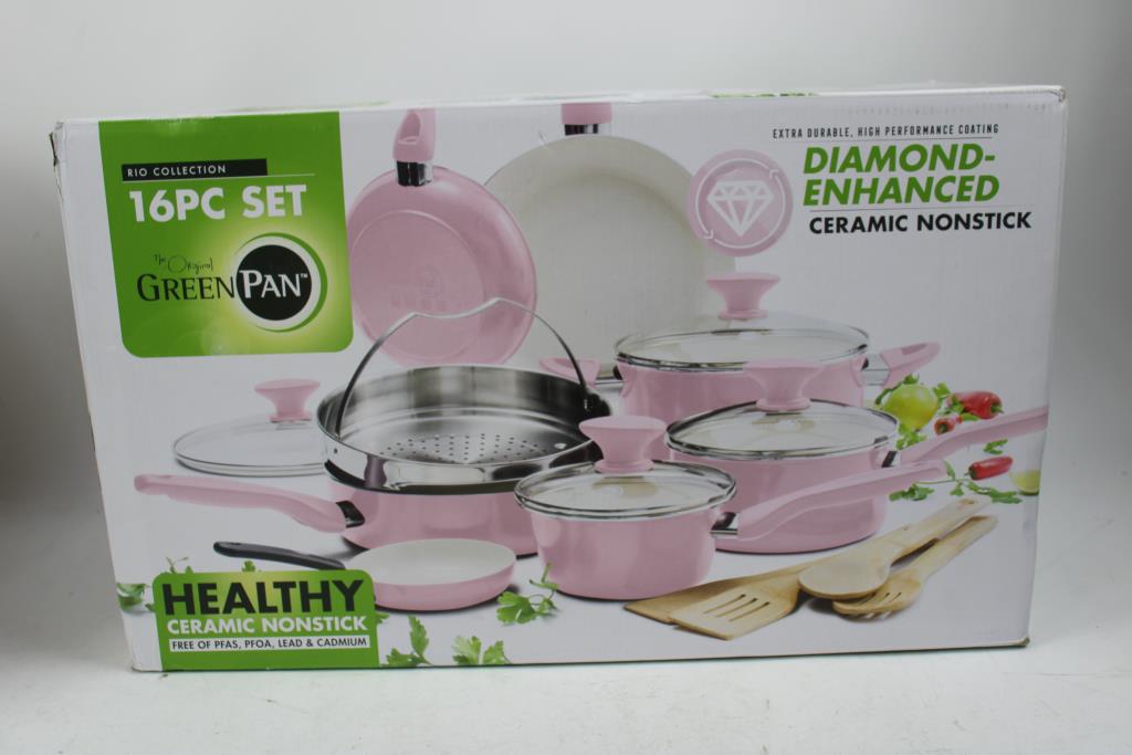 GreenPan 16 Pc Set Diamond-enhanced Ceramic Nonstick | Property Room