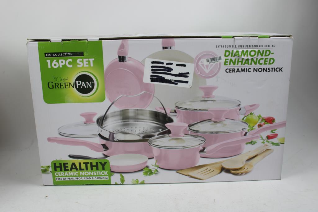GreenPan 16 Pc Set Diamond-enhanced Ceramic Nonstick | Property Room