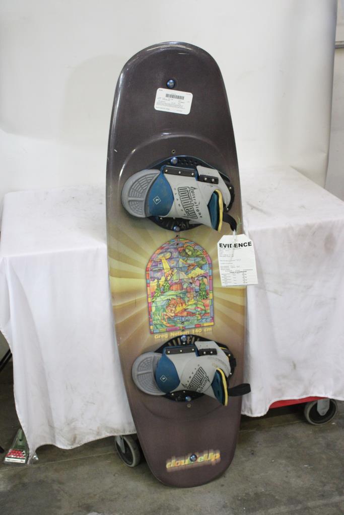 Greg Nelson Double Up Wake Board With Binding, 140cm | Property Room