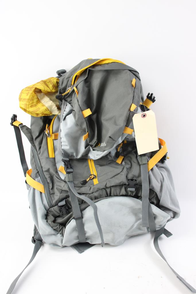 Grey And Yellow Hiking Backpack | Property Room