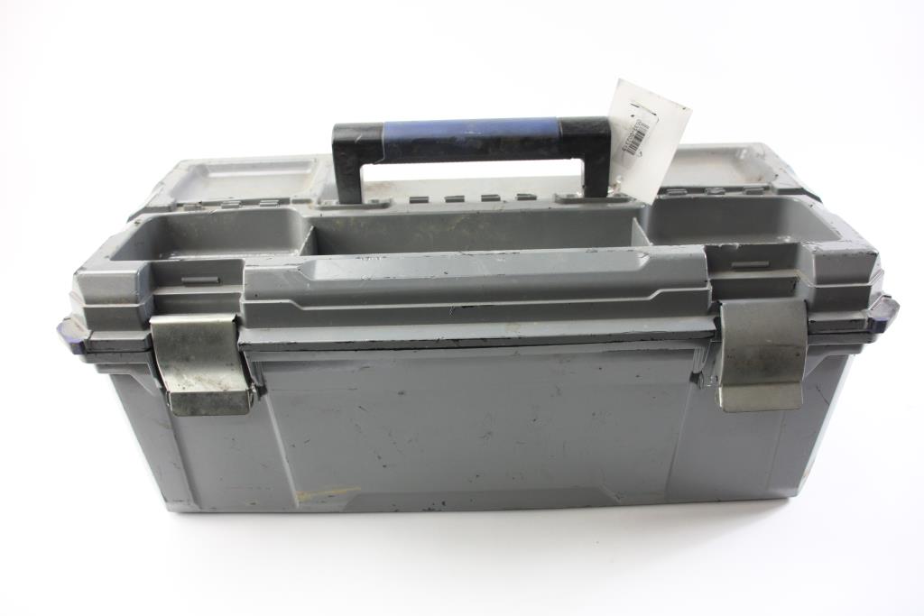 Grey Toolbox With Misc Tools, 5+ Pieces | Property Room