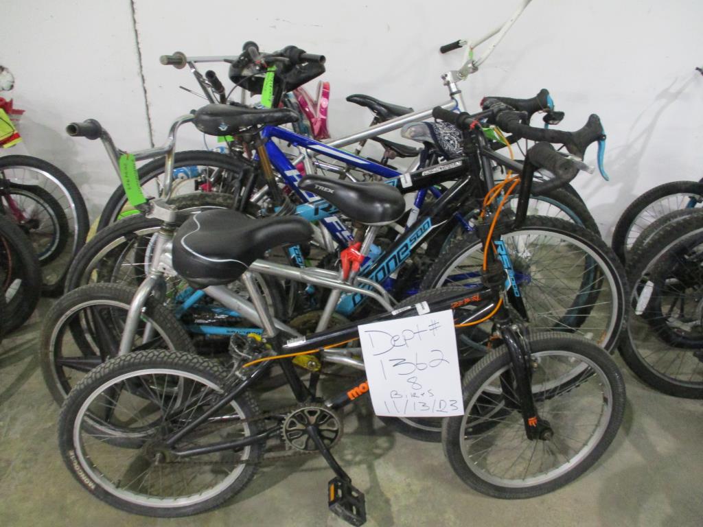 Group Of 8 Used Bikes | Property Room