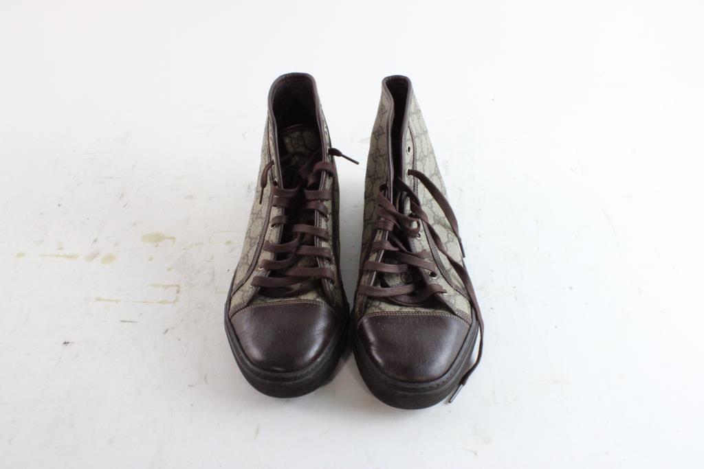 Gucci GG Supreme High Top Sneakers, Size 10 | Property Room