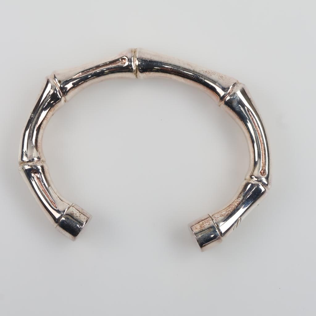 Gucci Sterling Silver Bamboo Cuff Bracelet | Property Room