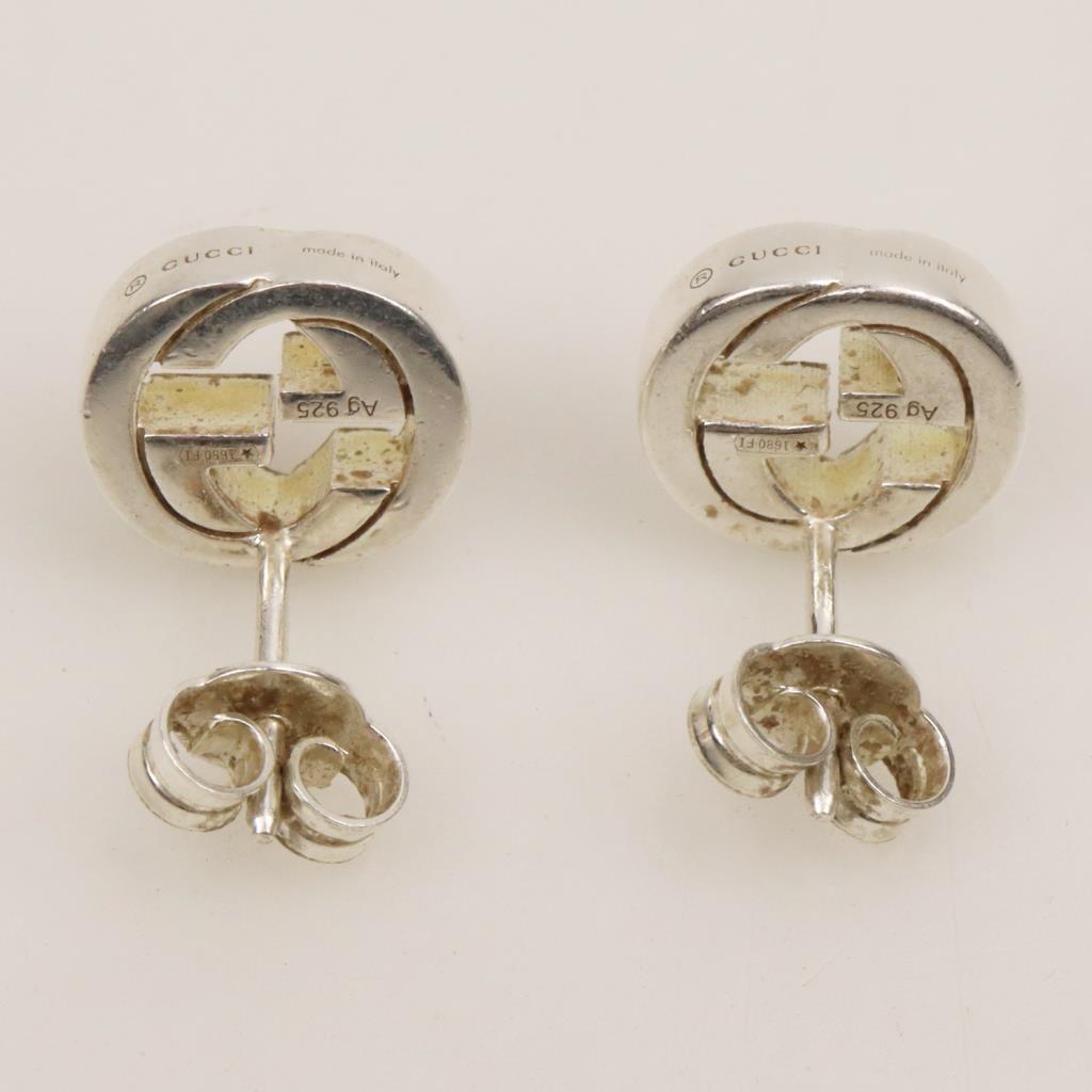 Gucci Sterling Silver Interlocking G Stud Earrings | Property Room