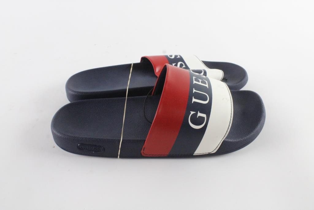 Guess Icon Logo Mens Slide Sandals, Size 8 | Property Room