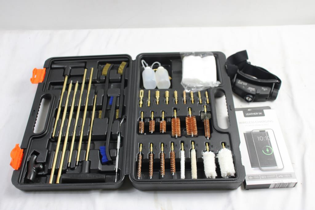 Gun Cleaning Kit, Flashlights, Keyboard, Power Bank | Property Room