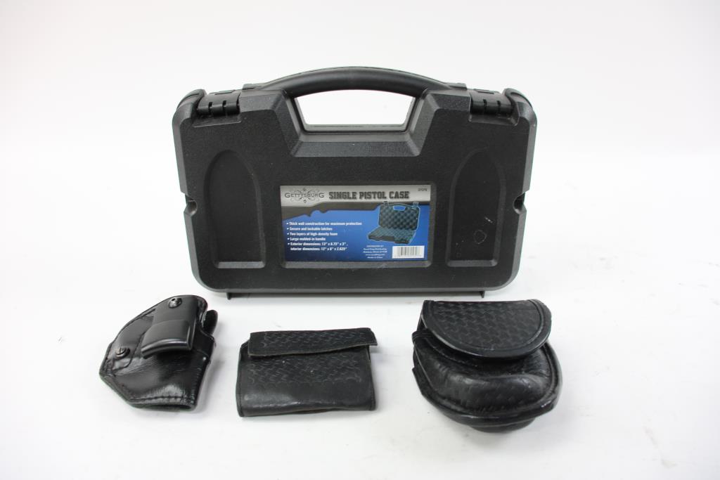 Gun Holsters And Gettysburg Swing Pistol Case, 5+ Pieces | Property Room