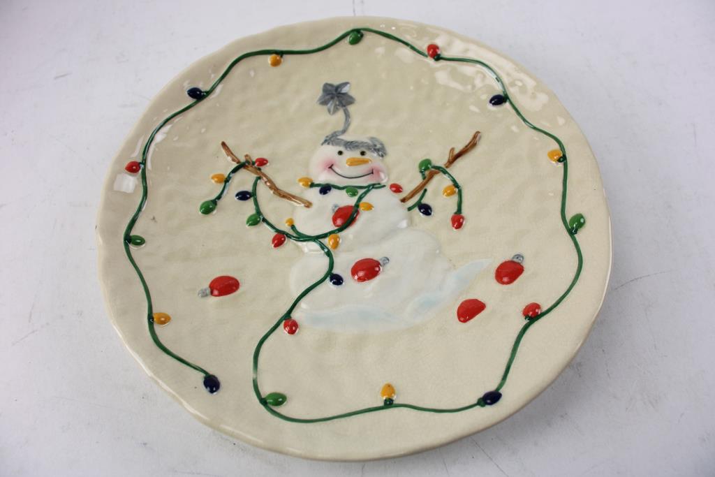 Hallmark Mitford Ceramic Snowman Plate | Property Room