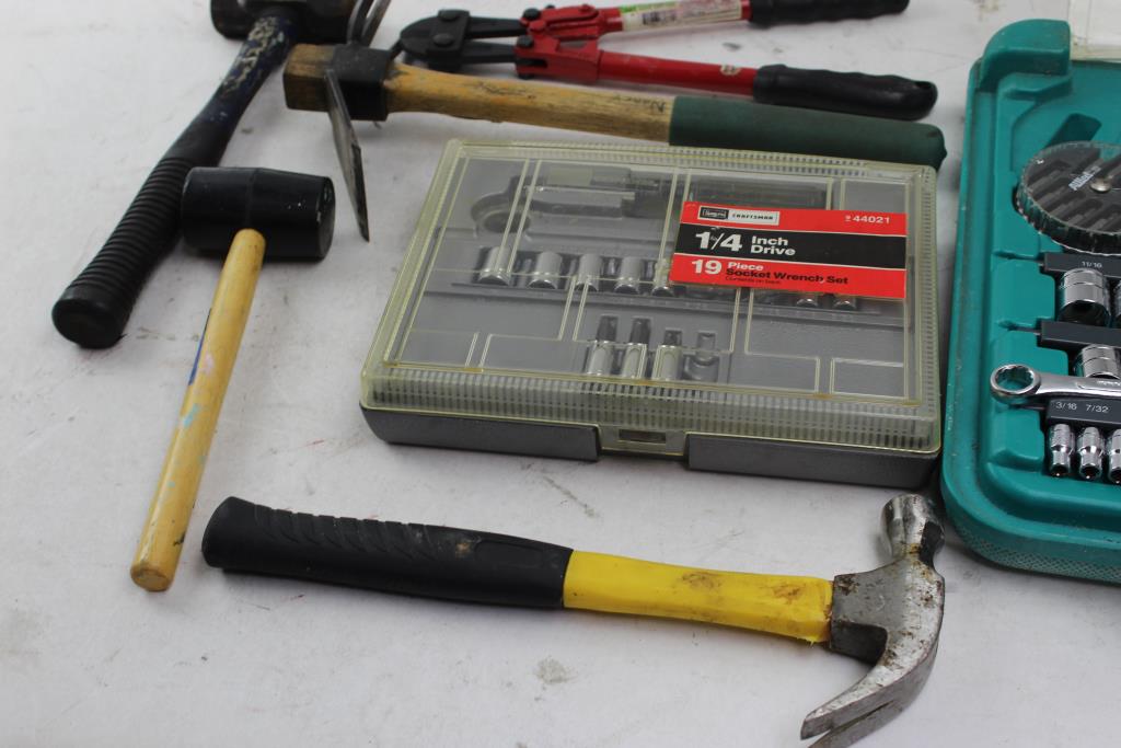 Hammer, Pittsburgh Bolt Cutter, Stanley Inverter, Socket Set And More ...