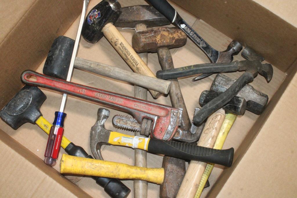 Hammers, Ridgid Pipe Wrench And More | Property Room