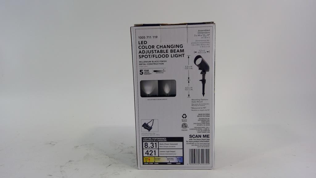 Hampton Bay LED Color Changing Adjustable Beam Spot/flood Light ...