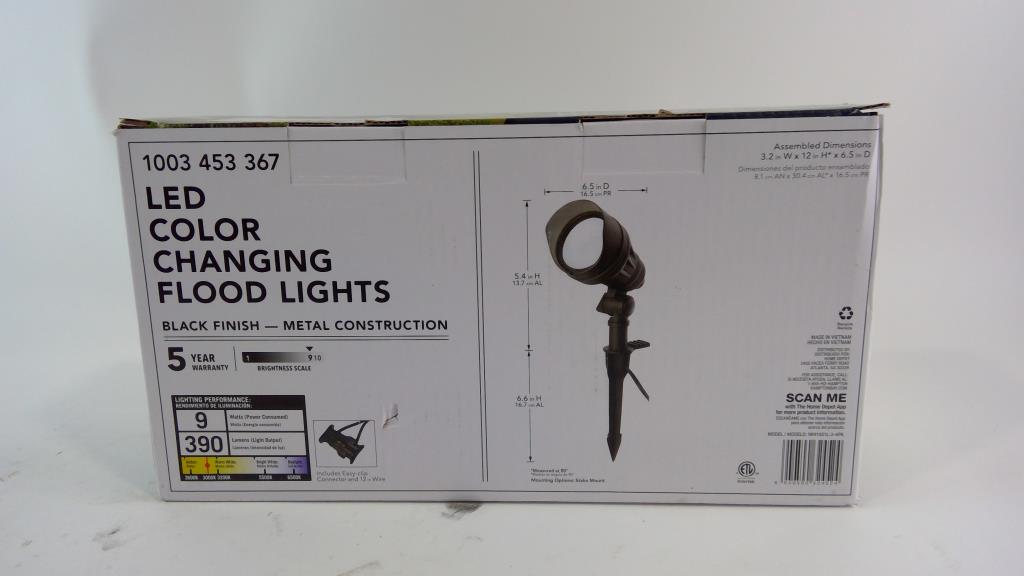 Hampton Bay Led Color Changing Flood Lights | Property Room