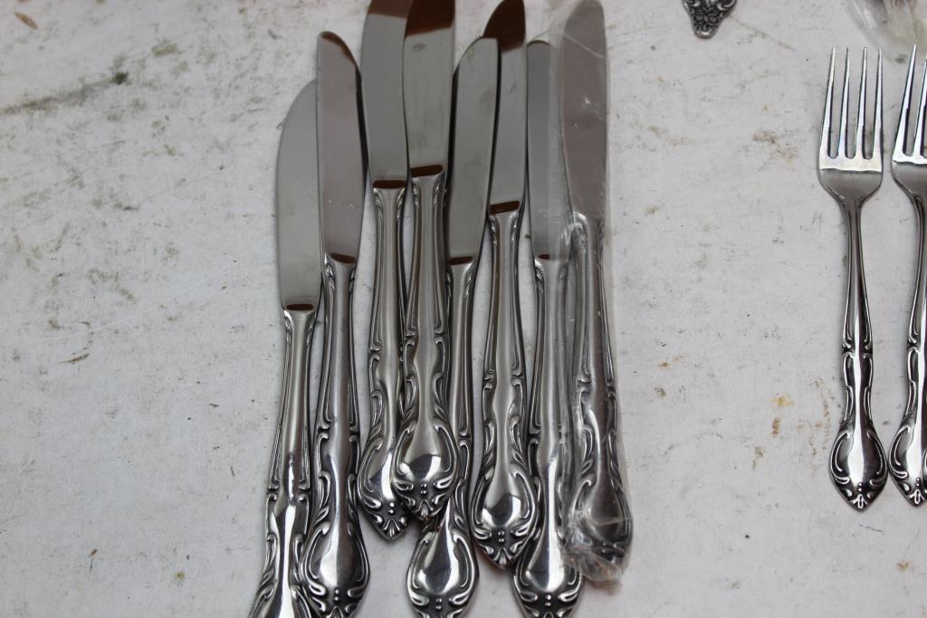 Hampton Court And Rogers Stainless Steel Flatware, 15+ Pieces ...
