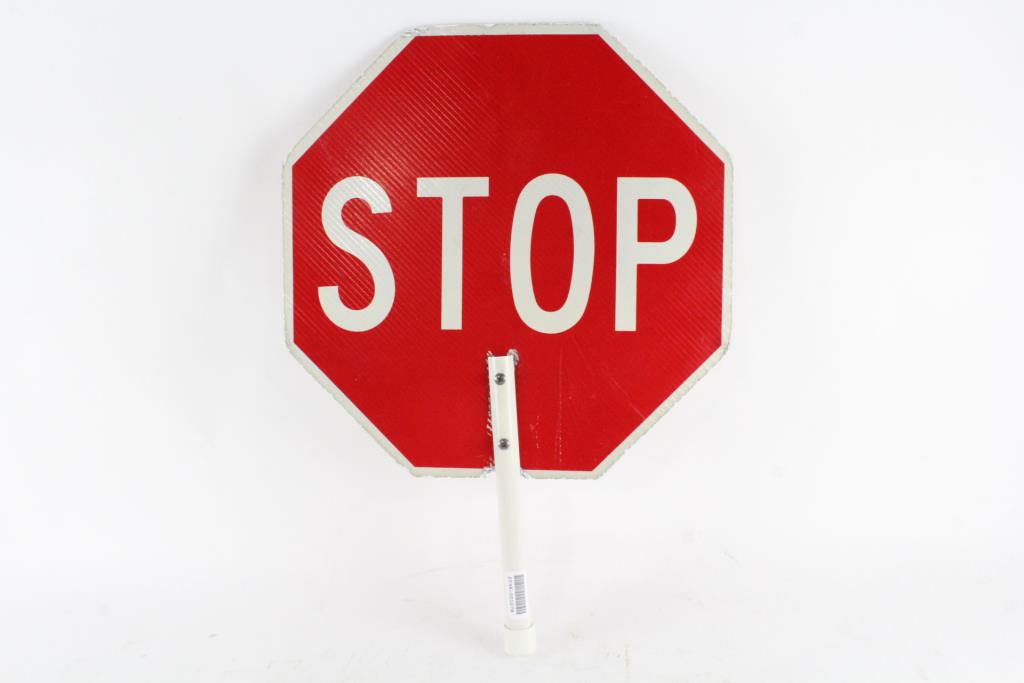 Handheld "STOP" Sign With Plastic Handle | Property Room