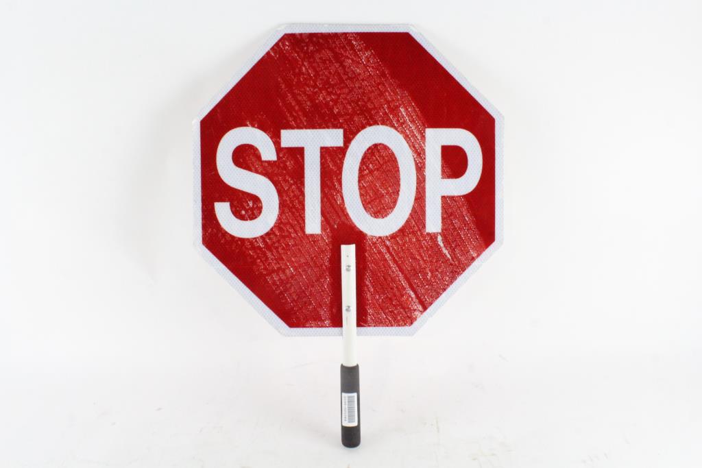 Handheld "STOP" Sign With Plastic Handle | Property Room