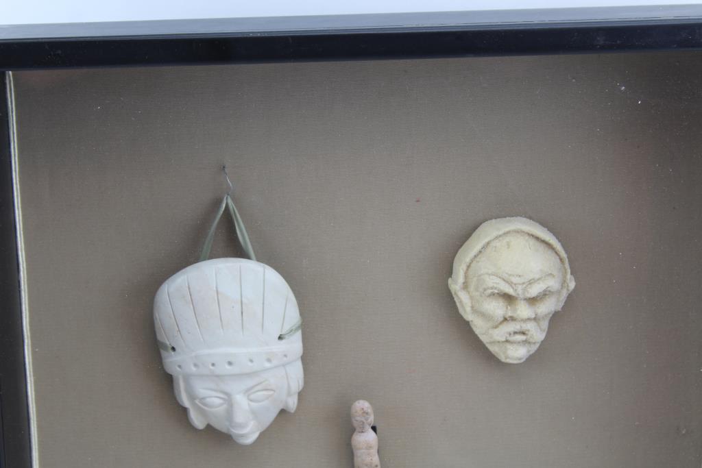Hanging Sculpters And Mask Art Display Case | Property Room