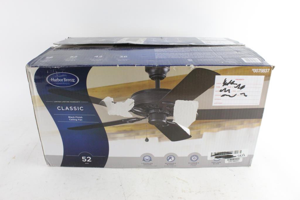 Harbor Breeze Classic Black Finish Ceiling Fan | Property Room