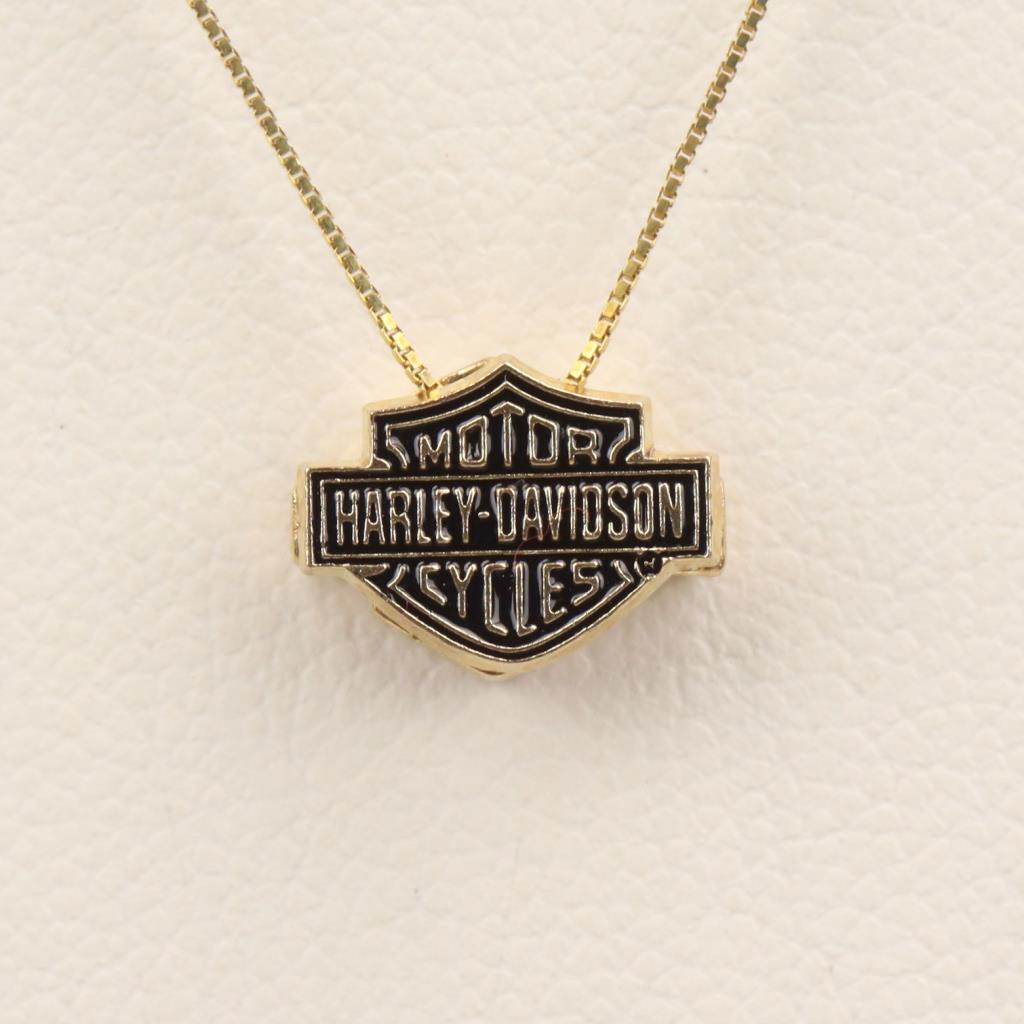 Harley Davidson 10kt Gold Necklace And Pendant | Property Room
