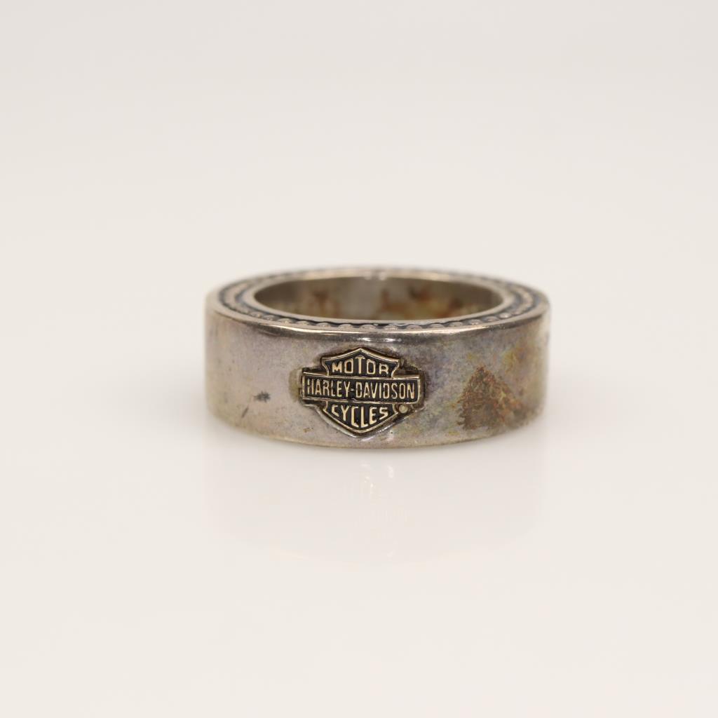 Harley Davidson Sterling Silver 10kt Gold Accent Band | Property Room