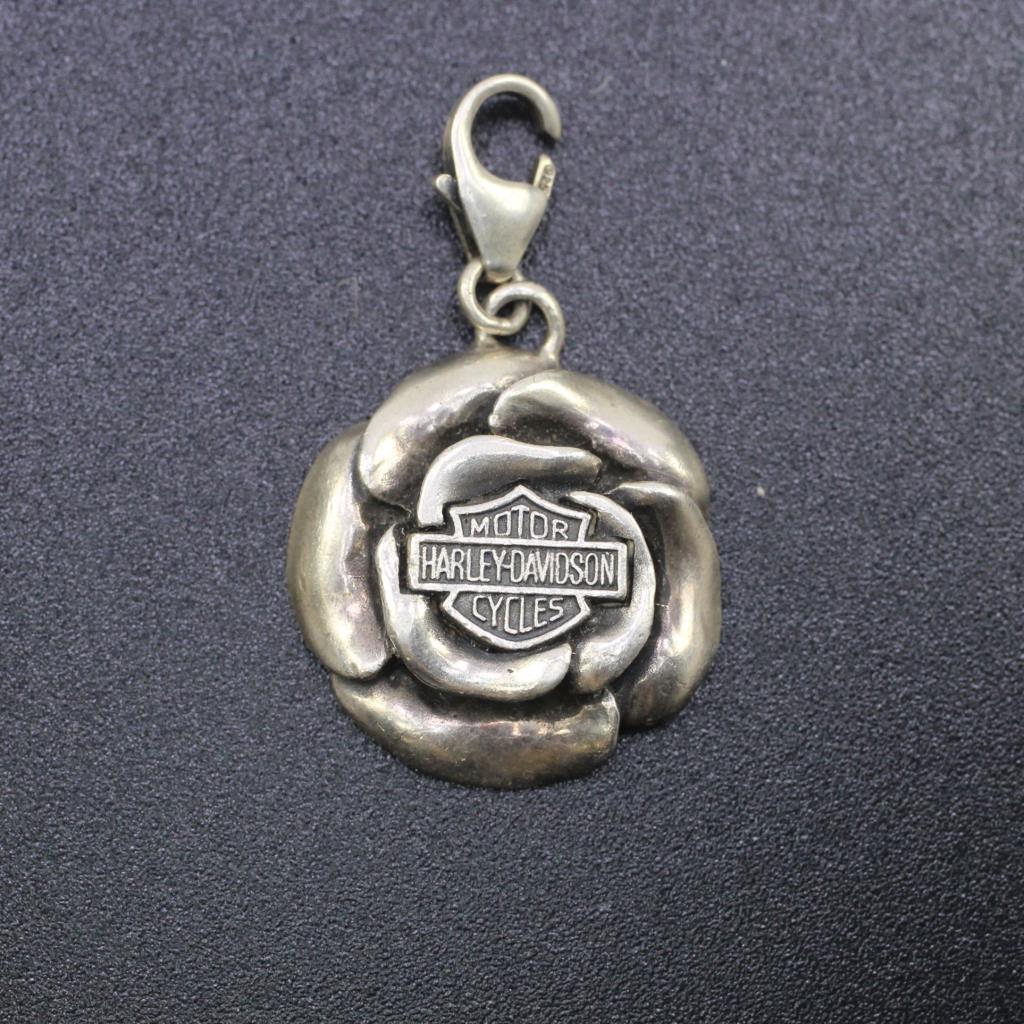 Harley Davidson Sterling Silver 3D Rose Charm | Property Room
