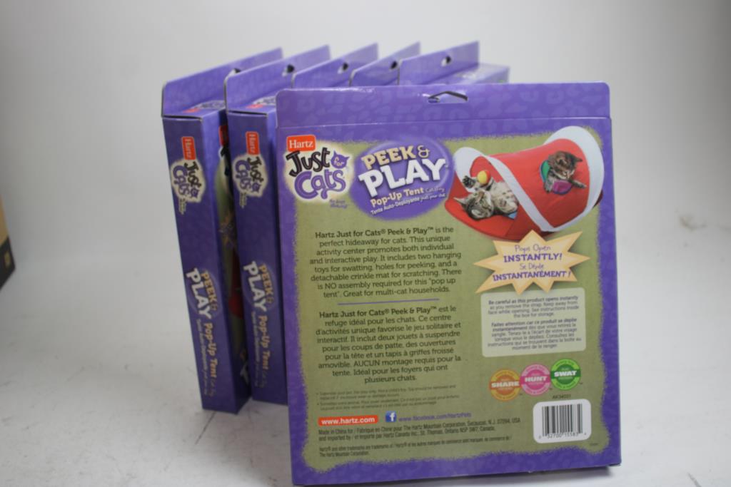 Hartz Just For Cats Peek And Play Pop Up Tent Cat Toy Lot 12 Pieces Property Room