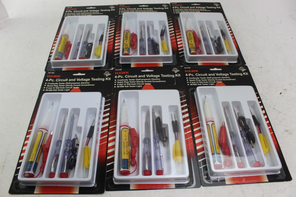 Hawk 4-pc Circuit & Voltage Testing Kits, 12+ Pieces | Property Room