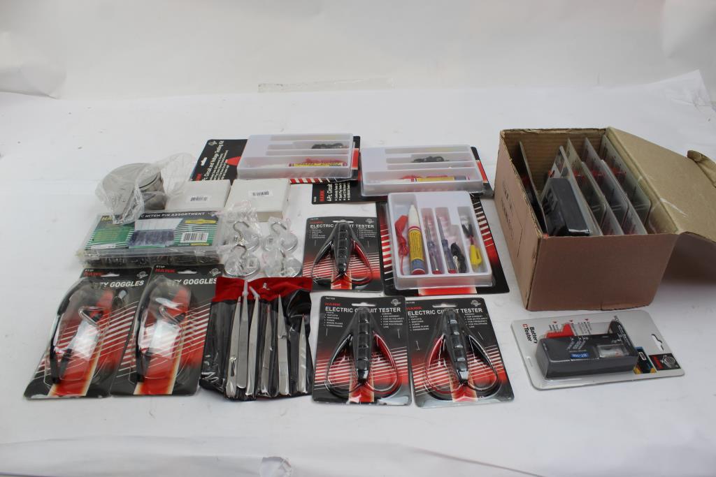 Hawk 4pc Circuit & Voltage Testing Kits, Safety Goggles And More Bulk ...