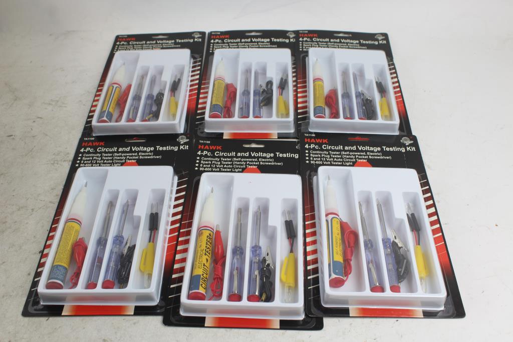 Hawk Ta1100 4 Piece Circuit And Voltage Testing Kit : 6 Packs ...