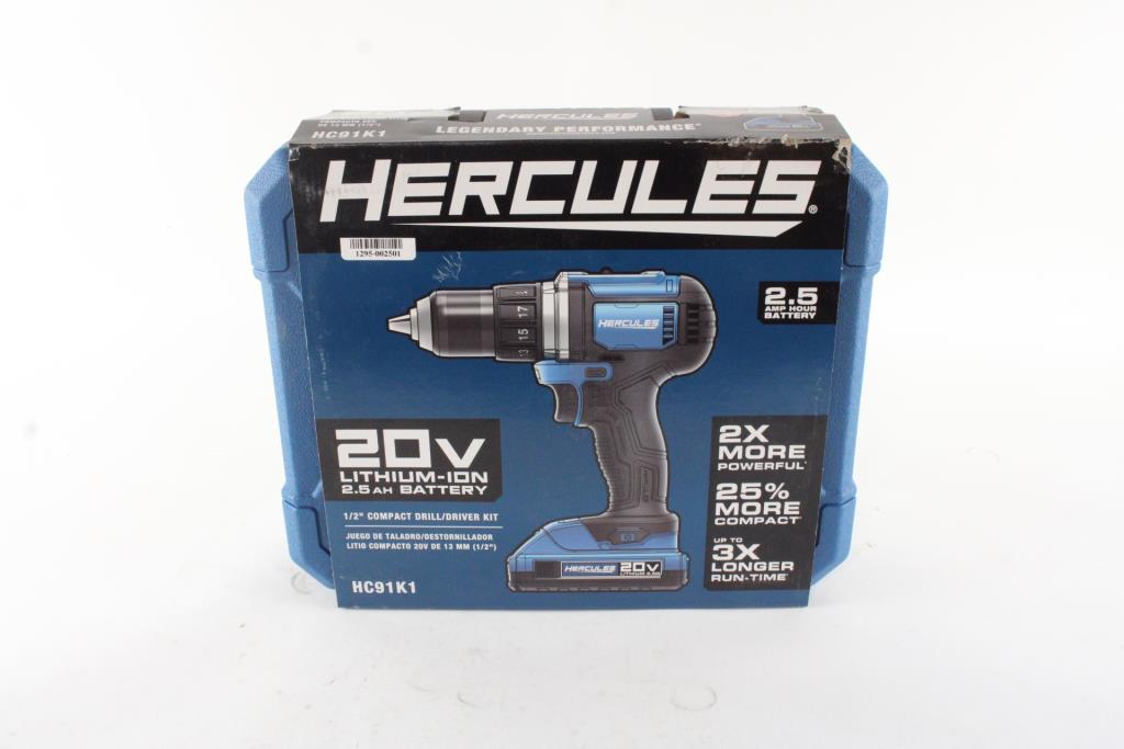 Hercules 1/2" Compact Drill/Driver Kit | Property Room