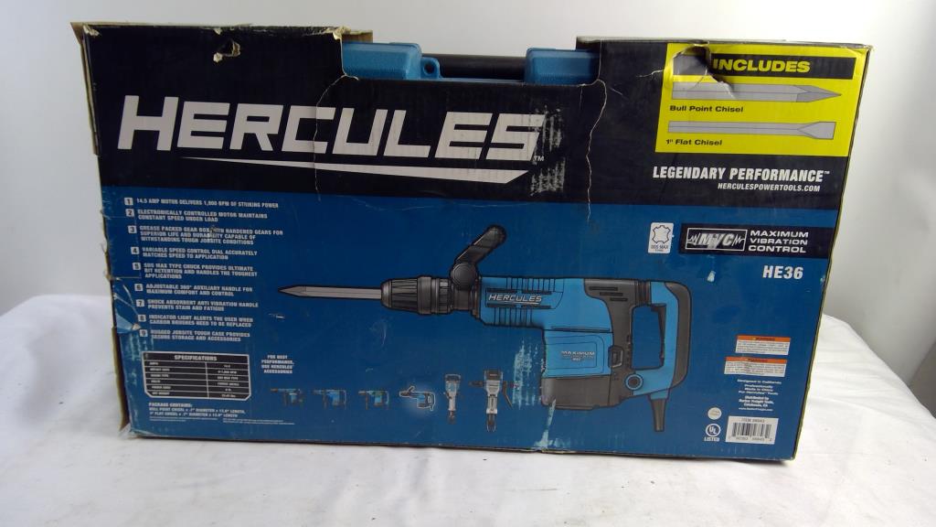 Hercules SDS Max Demolition Hammer, HE36 | Property Room