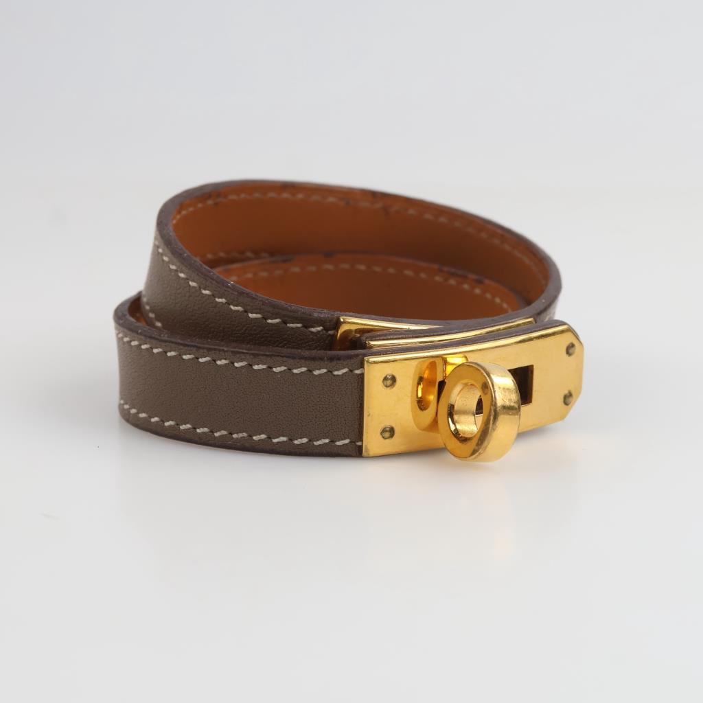 Hermes 18kt GP Kelly Double Tour Bracelet | Property Room