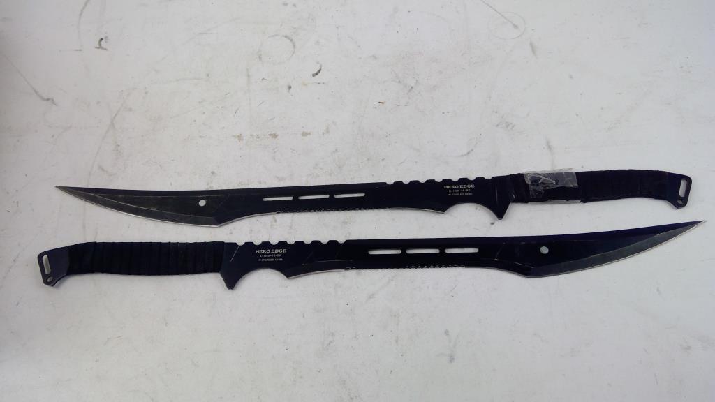 Hero Edge Stainless Ninja Knives, 2 Pieces, K-1020-16-BK | Property Room