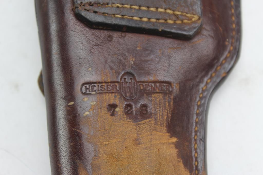 HH Heiser Vintage Leather Holster | Property Room