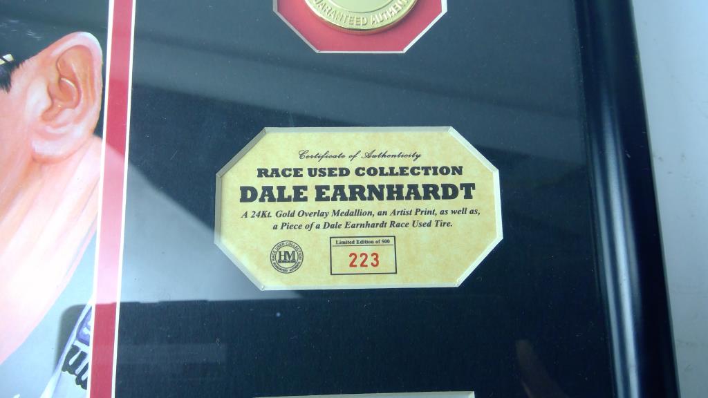 Highland Mint Dale Earnhardt Framed 24K Gold Overlay Medallion, Artist ...