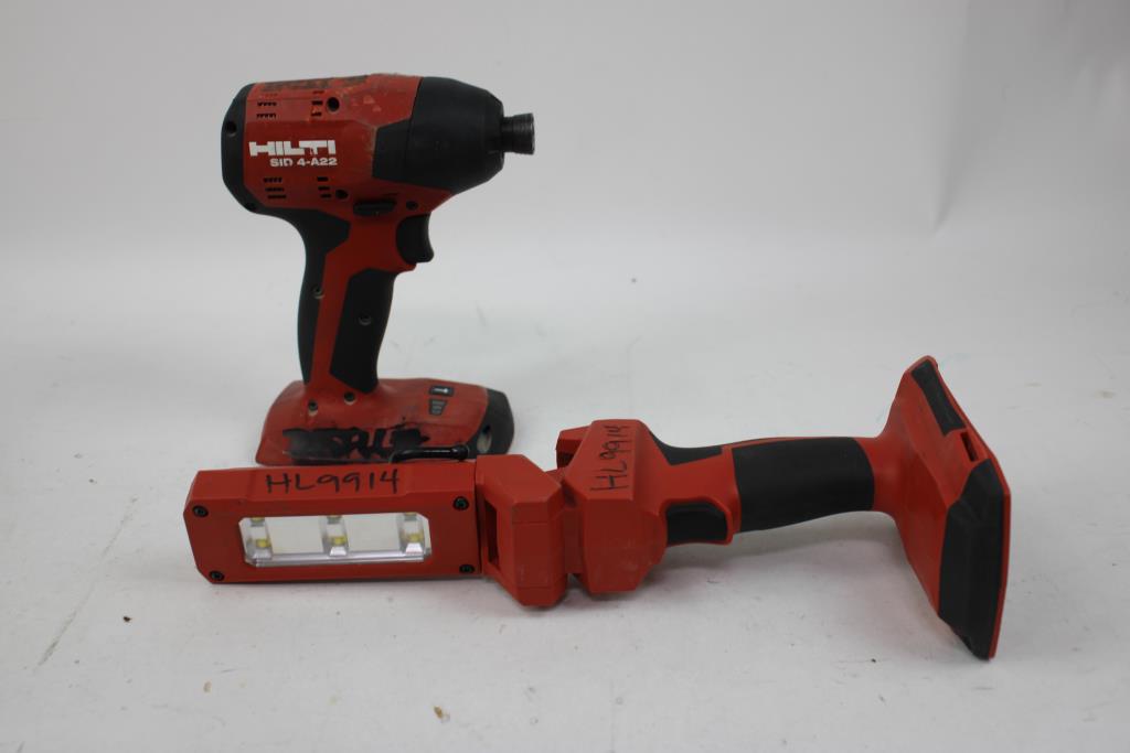 HILTI 1/4" Hex Impact Driver And LED Work Light | Property Room
