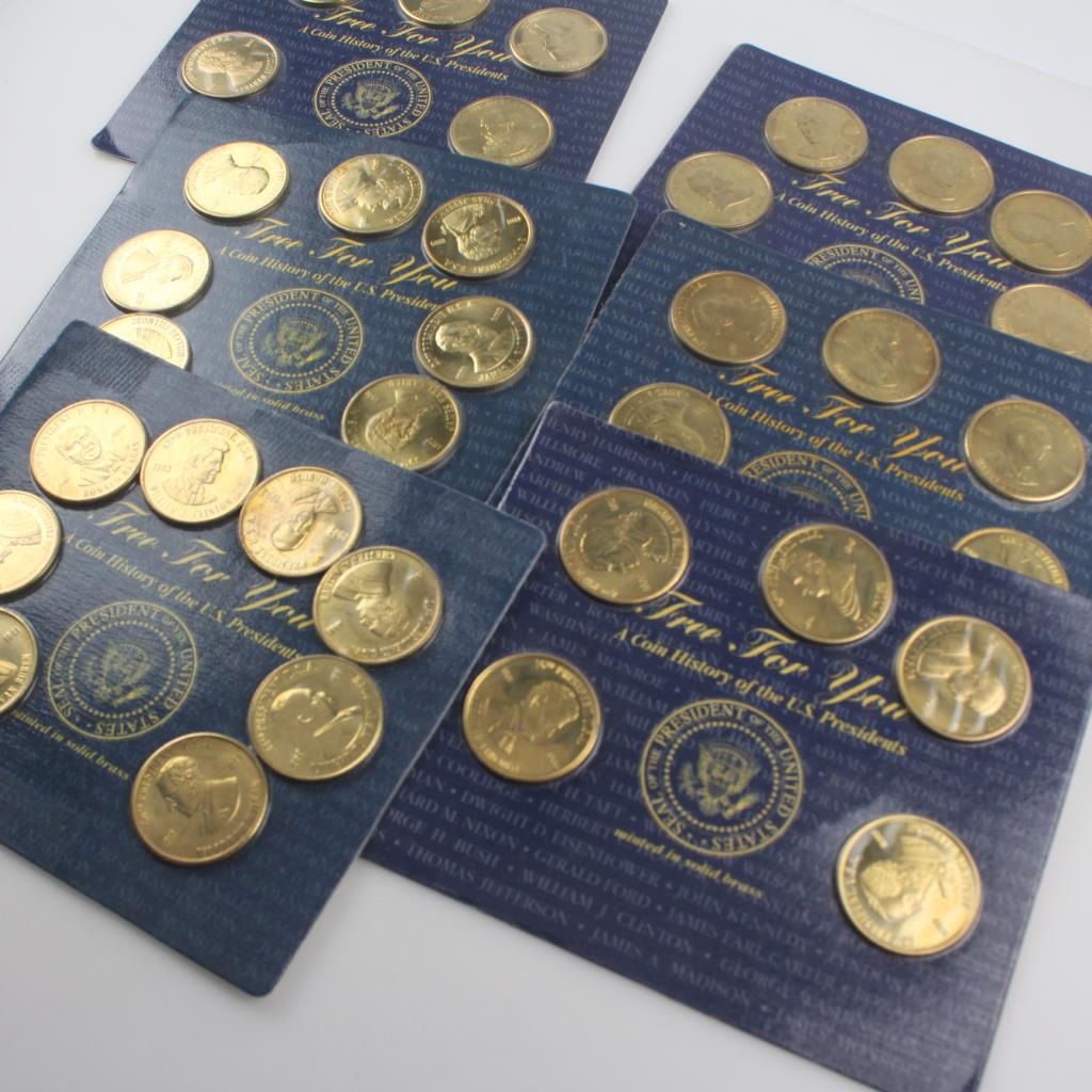 History Of US Presidents Brass Tokens, 6 Sets | Property Room