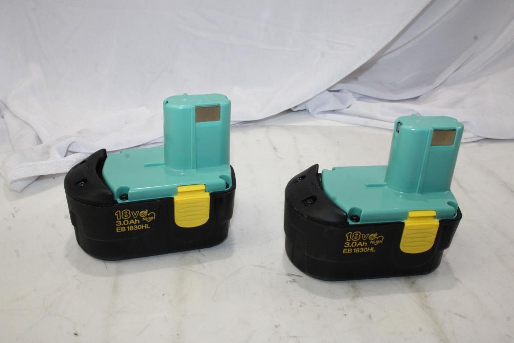 Hitachi 18v Battery Pack 3.0 AH 2 Items | Property Room