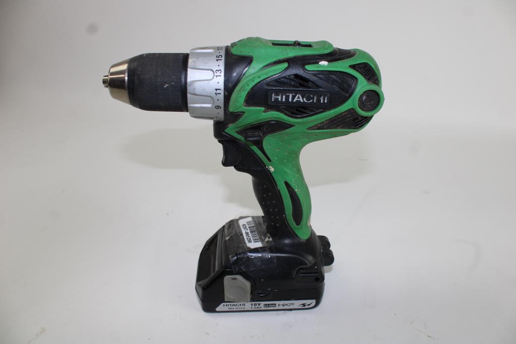 Hitachi 18v Cordless Driver Drill DS 18DSAL With Battery | Property Room