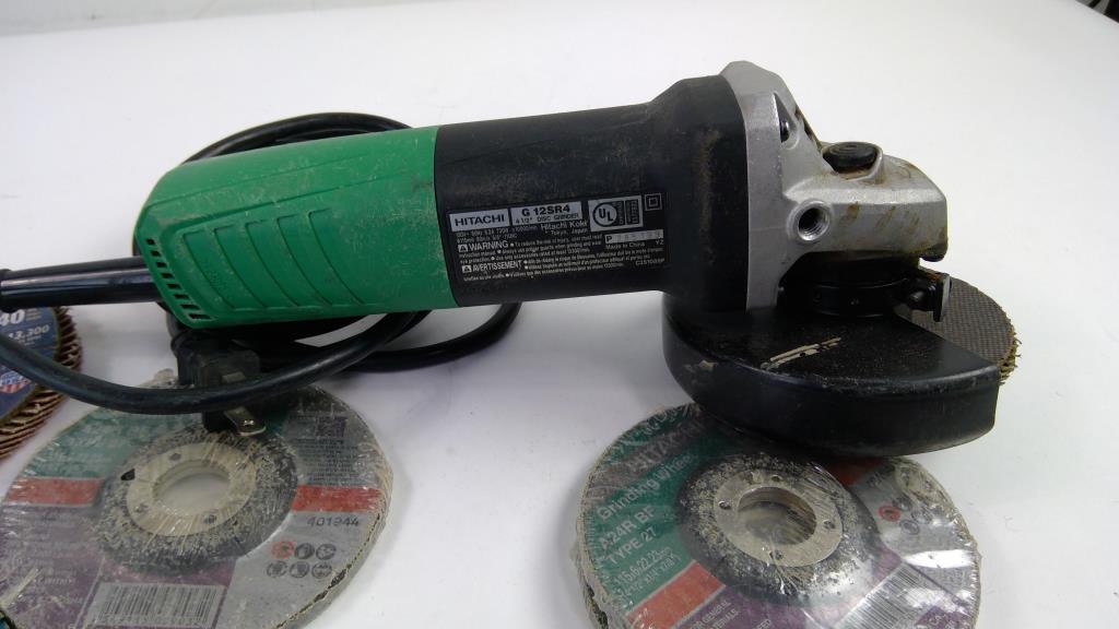 Hitachi 4 1/2" Disc Grinder In Craftsman Bag | Property Room