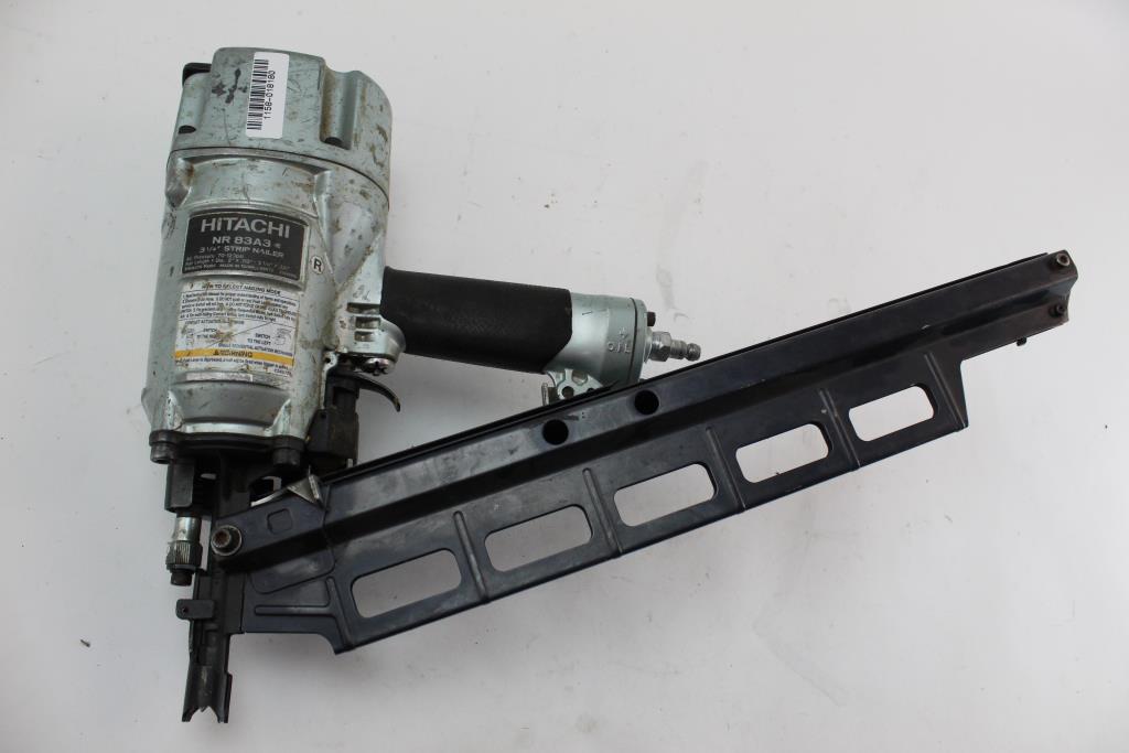 Hitachi NR83A5 3-1/4" Full Head Framing Strip Nailer W Depth Adjustment ...