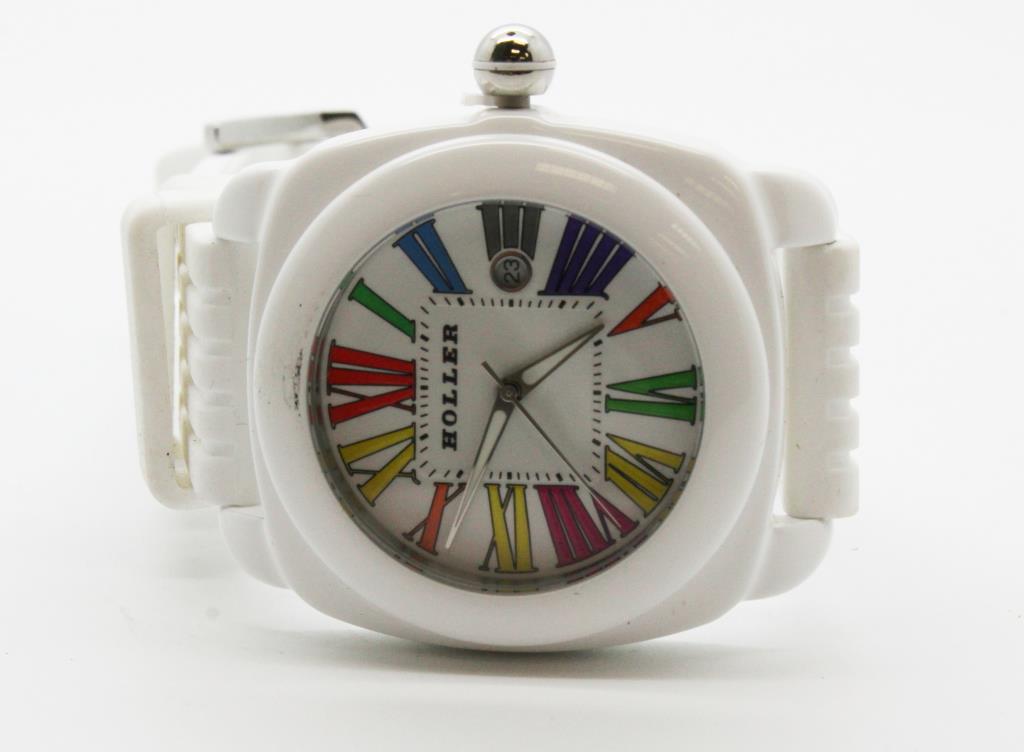 Holler White Rubber/Plastic Watch | Property Room