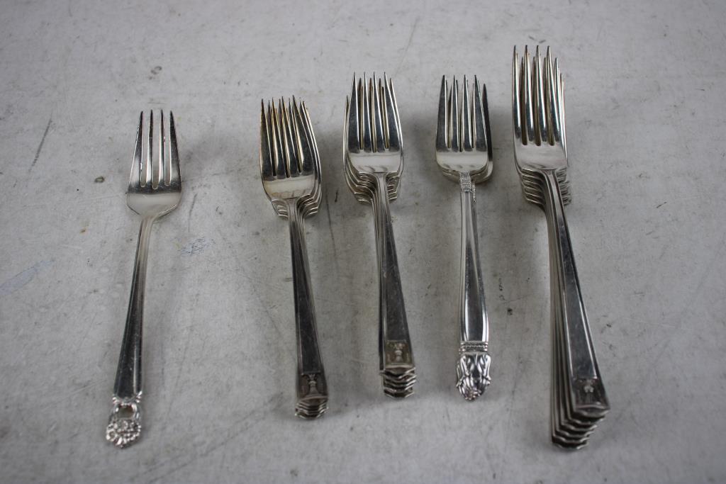 Holmes & Edwards And More Silverware Bulk Lot, 40+ Pieces | Property Room