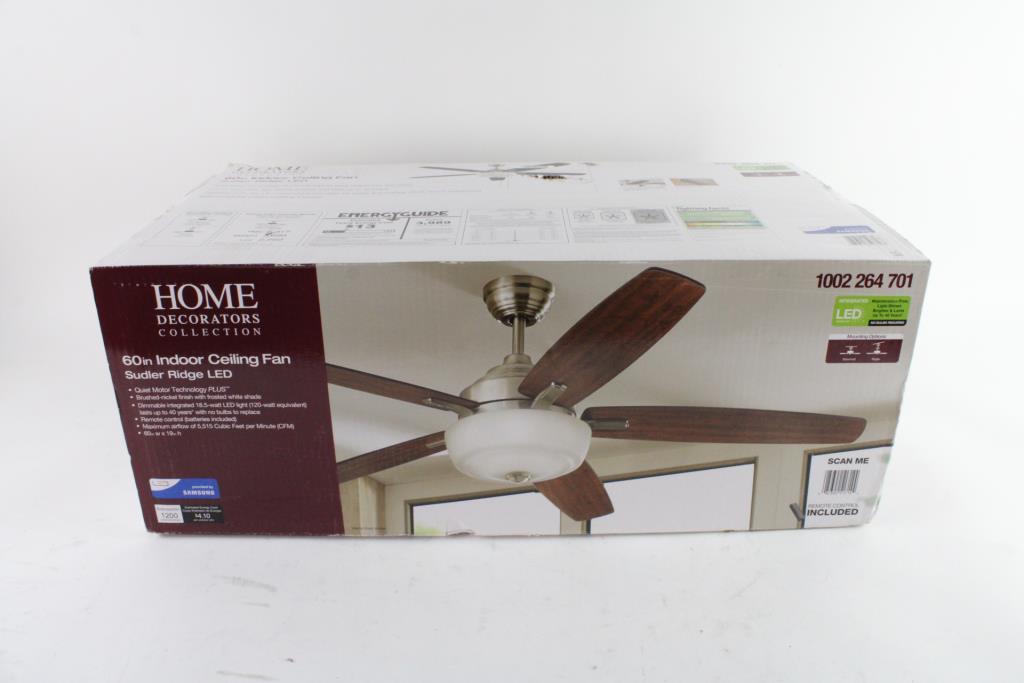 Home Decorators Collection 60" Indoor Ceiling Fan With LED Light ...