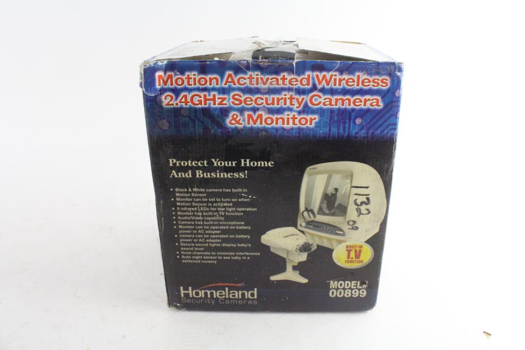 Homeland Security Motion Activated Wireless Security Camera & Monitor ...